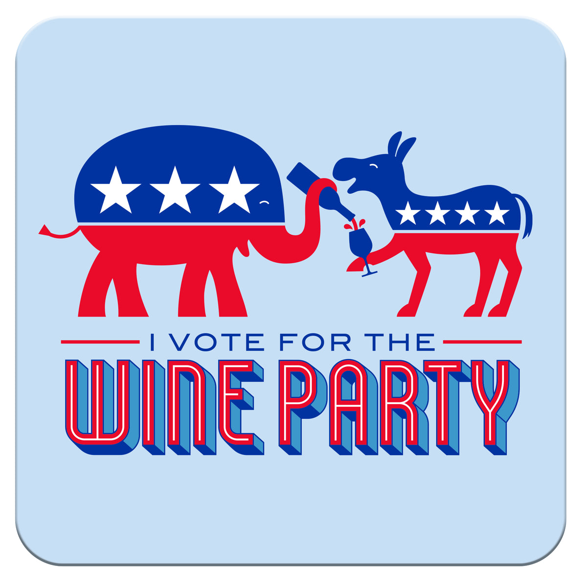 Wine Party Coaster *Blow Out* – Chris's Stuff, Inc