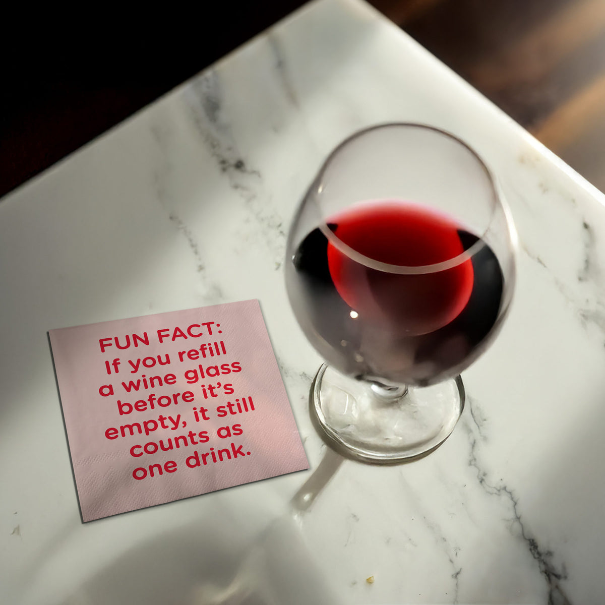 Funny Cocktail Napkins - Fun fact: refill – Chris's Stuff, Inc