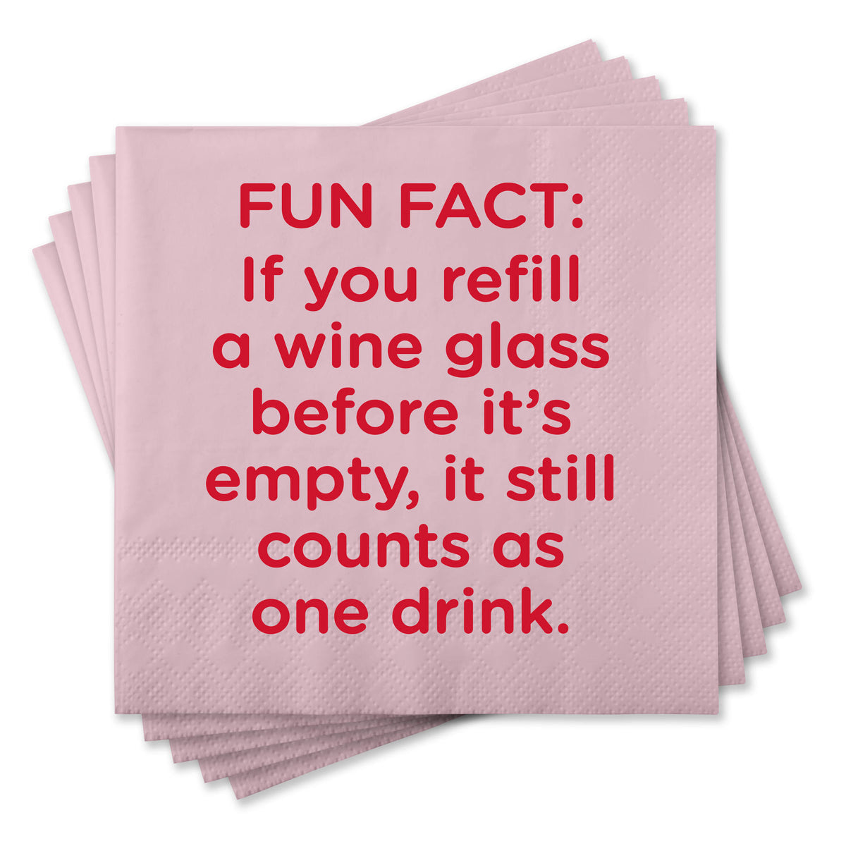 Funny Cocktail Napkins - Fun fact: refill – Chris's Stuff, Inc