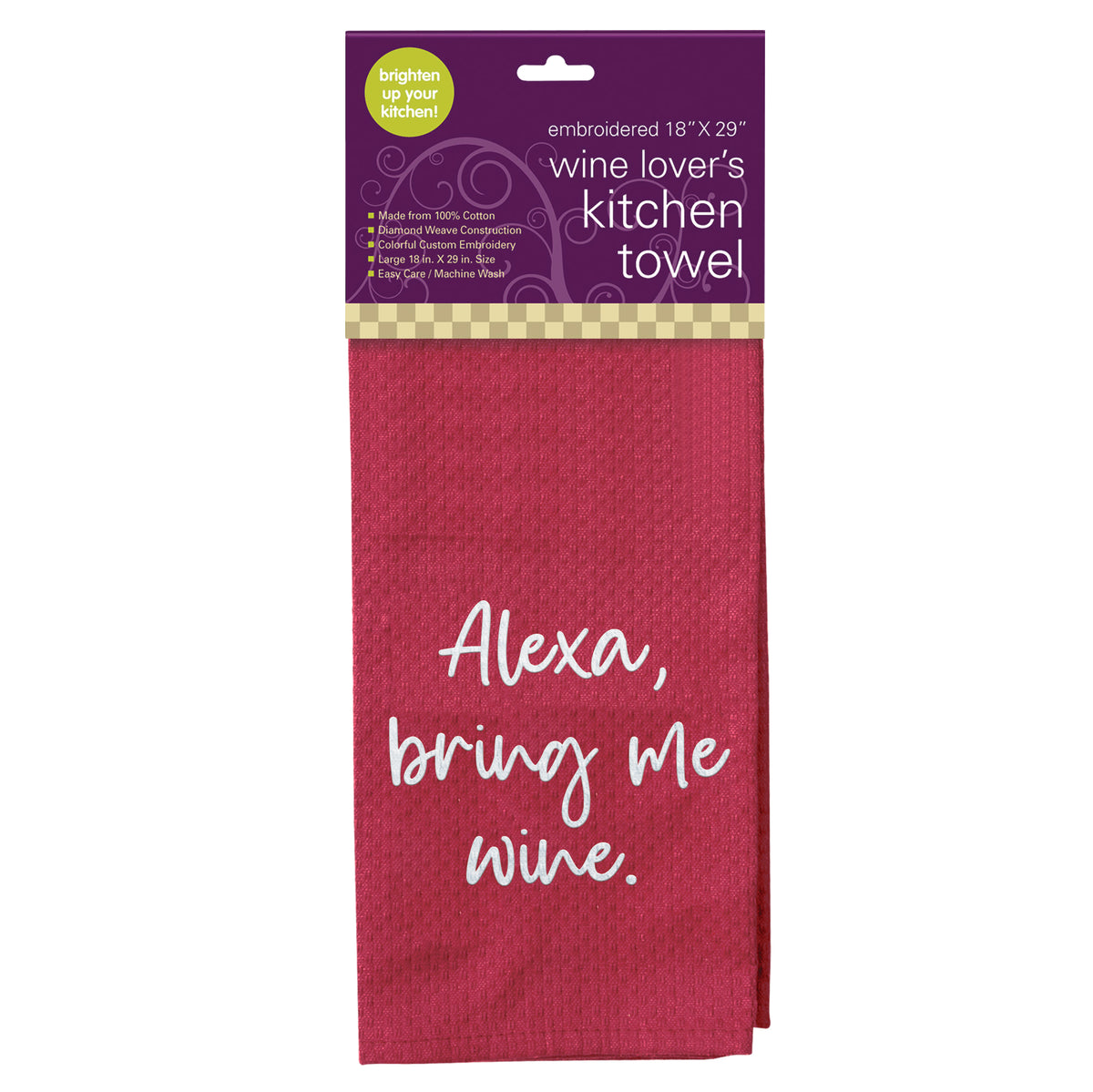 Alexa Embroidered Kitchen Towel – Chris's Stuff, Inc