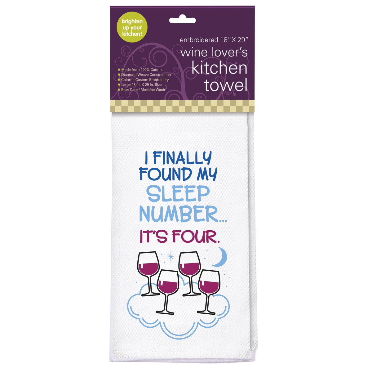 Sleep Number Embroidered Kitchen Towel – Chris's Stuff, Inc